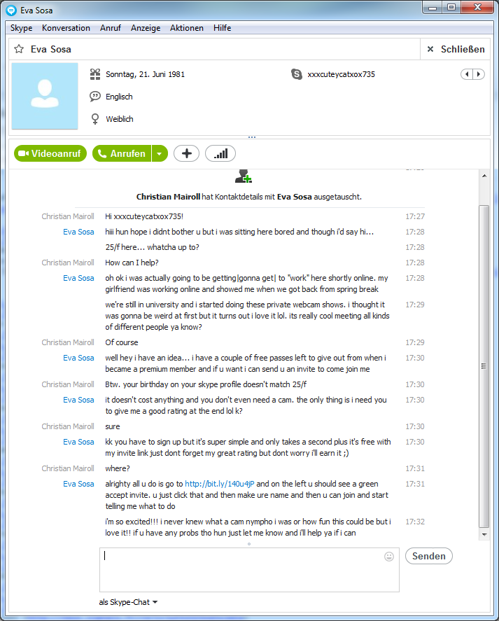 New Skype scam uses chat bots: Fake webcam girls want your credit card ...