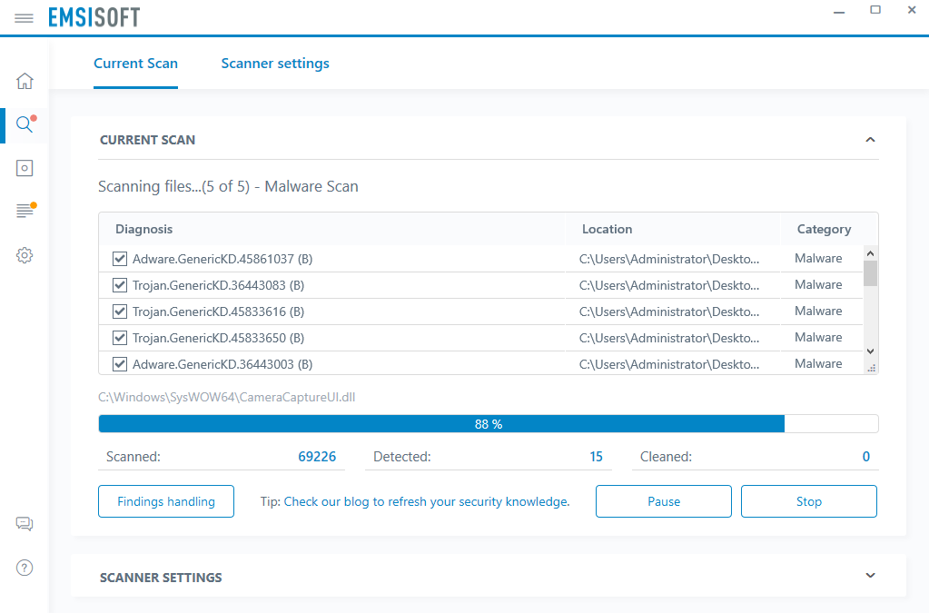 How to find and clean malware infections with Emsisoft Emergency Kit