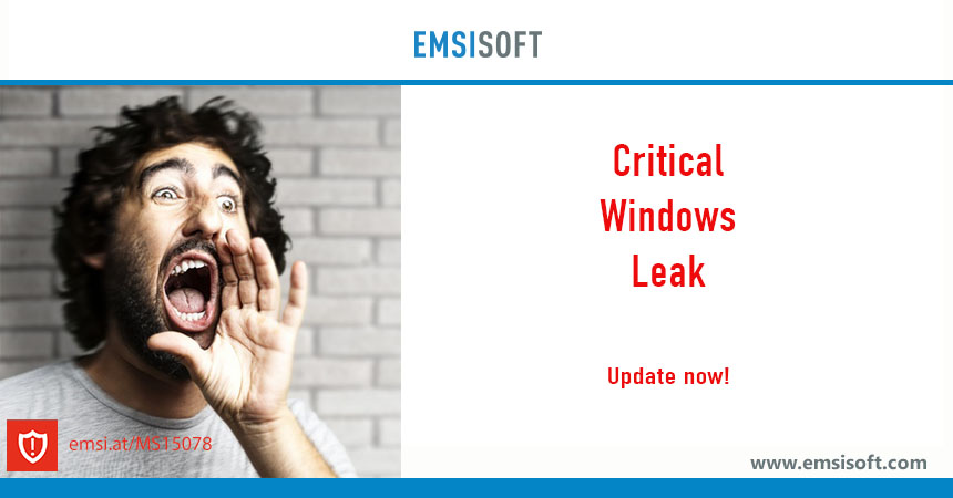 Update now! Get the latest Windows Security patch
