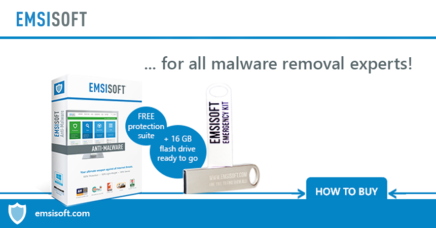 Basic equipment for all malware removal experts: Emsisoft Emergency Kit Pro