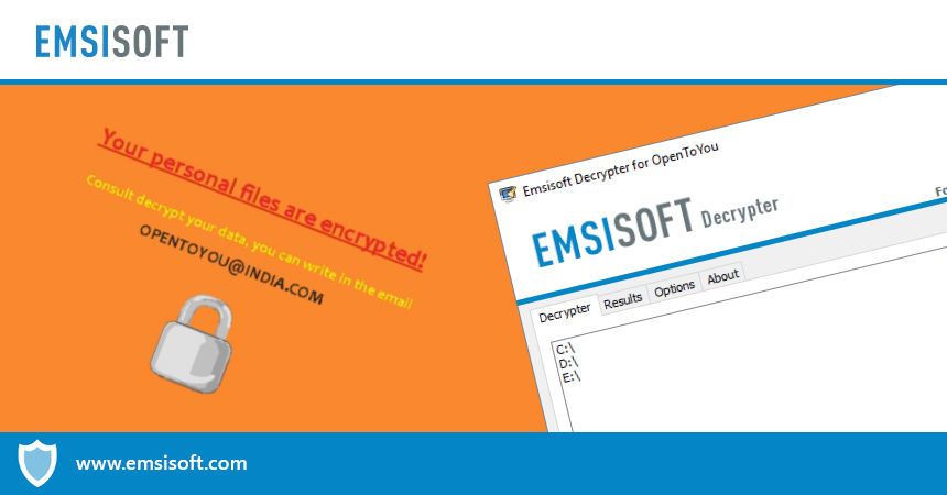 Emsisoft Releases Free Decrypter for OpenToYou Ransomware
