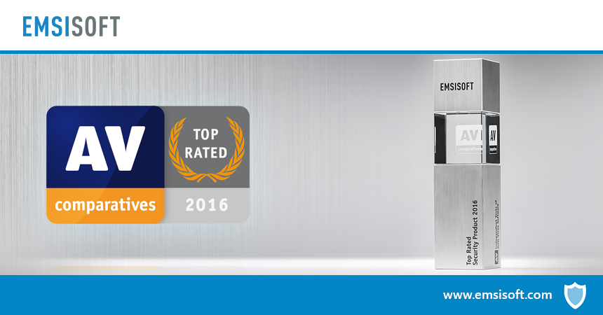 AV-Comparatives names Emsisoft Anti-Malware top-rated product of the year!
