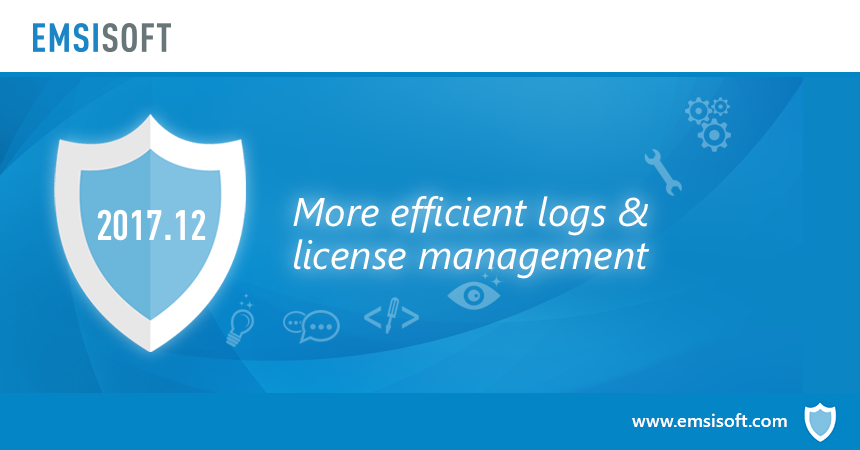 New in 2017.12: More efficient logs and license management