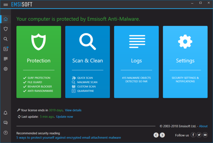 Emsisoft Anti-Malware 2018.9 beta