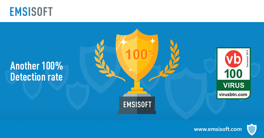 Emsisoft Anti-Malware awarded VB100 certification in December 2018 ...