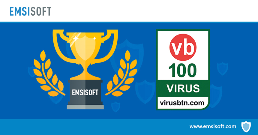 Emsisoft earns VB100 in August 2019 tests