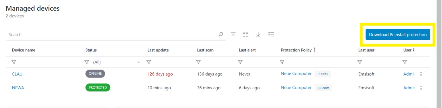 Emsisoft Management Console User Guide