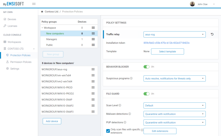 Emsisoft - Management Console