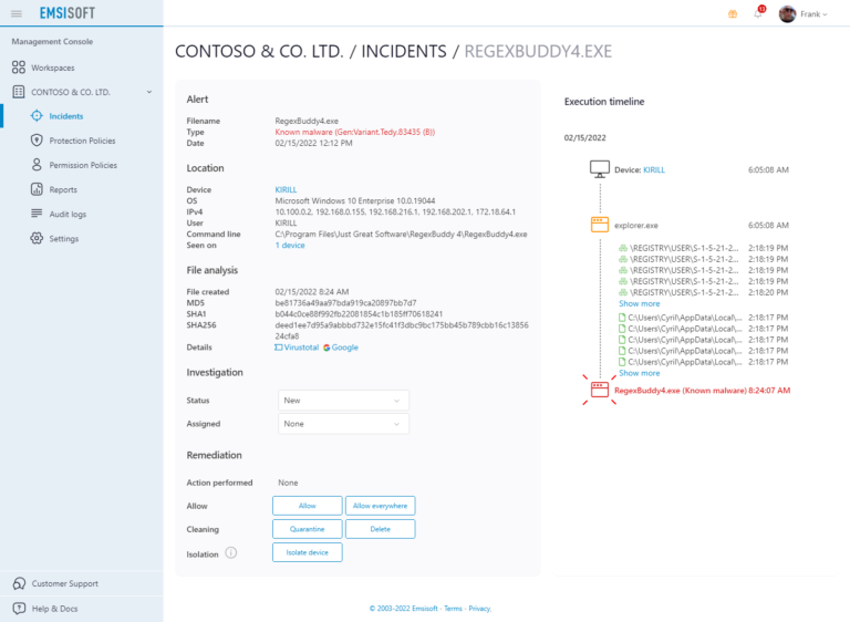 Emsisoft - Management Console